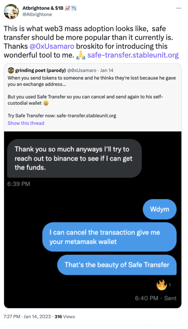ERC-20 Safe Transfer